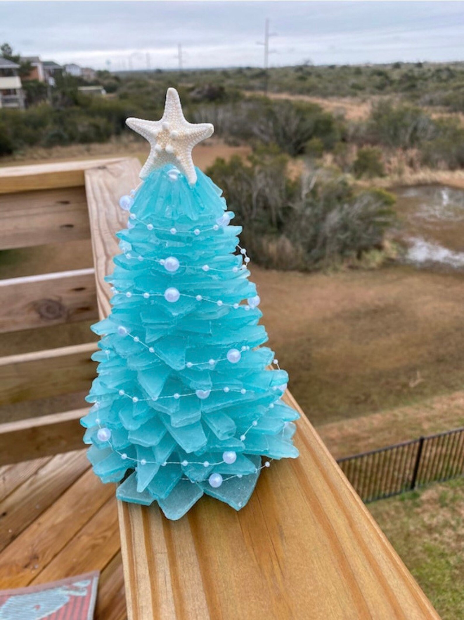 Med Turquoise Blue Sea Glass Tree - Etsy