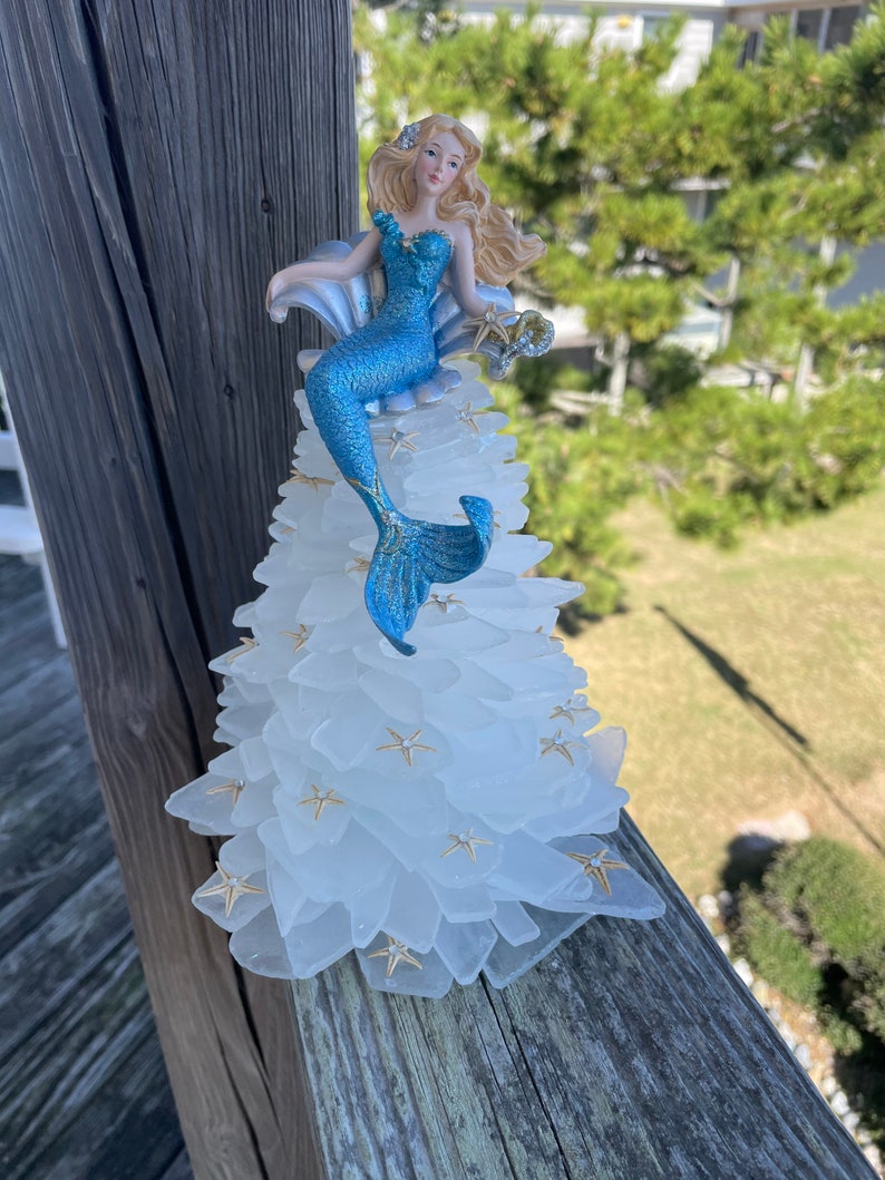Sea Glass Tree With Mermaid - Etsy