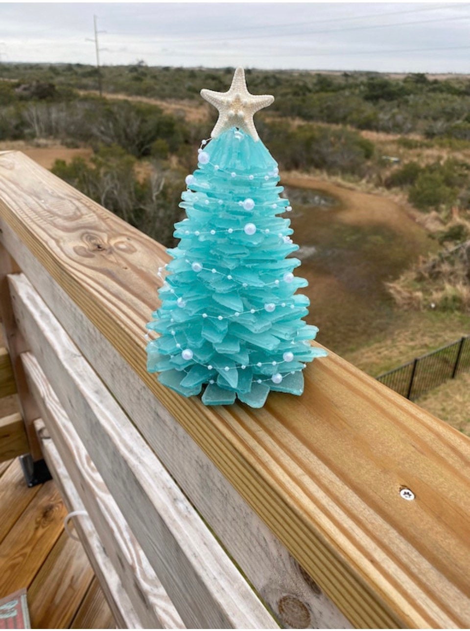 Med Turquoise Blue Sea Glass Tree | Etsy