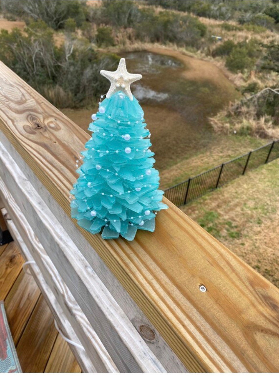 Med Turquoise Blue Sea Glass Tree | Etsy