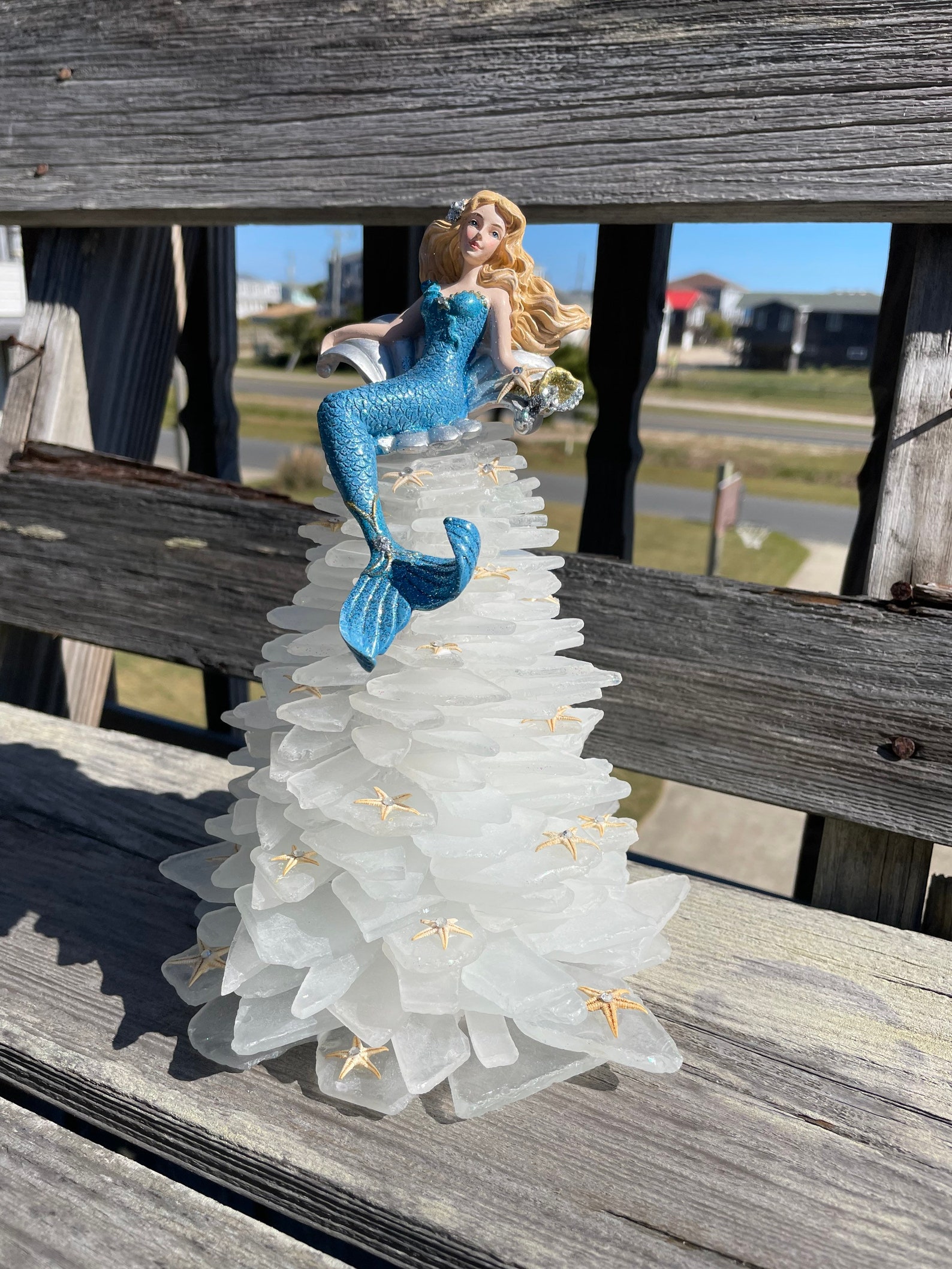 Sea Glass Tree With Mermaid - Etsy