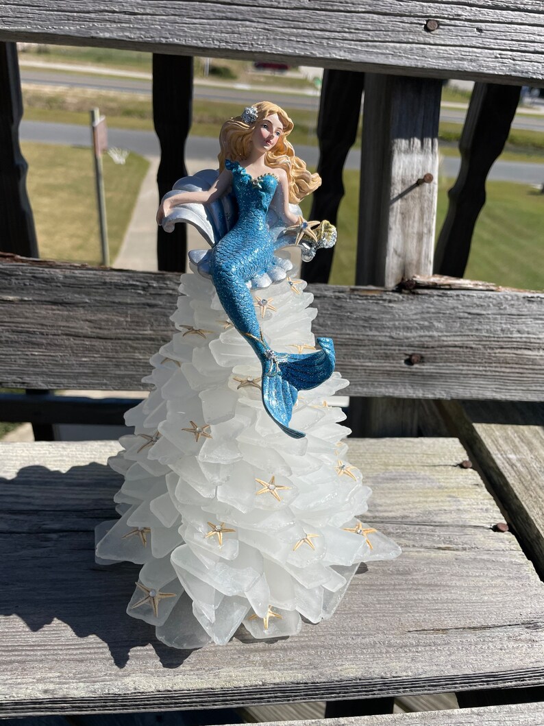 Sea Glass Tree With Mermaid - Etsy