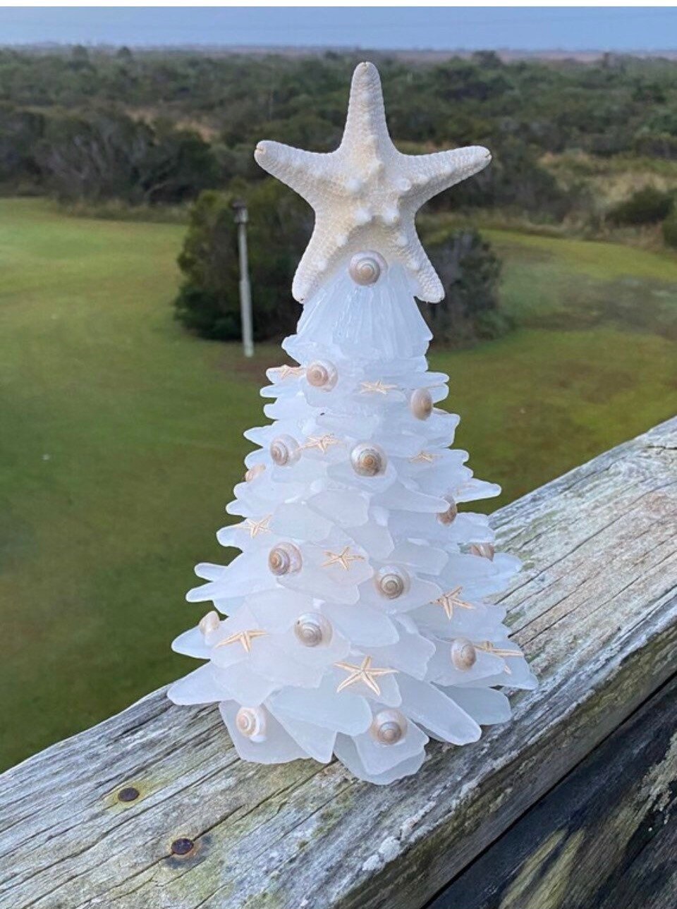 Med White Ice Glass Tree | Etsy