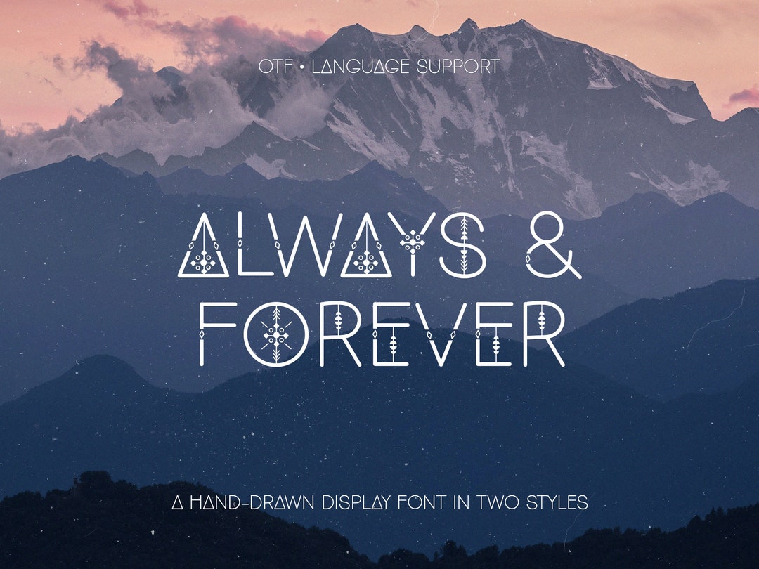 Always and Forever Font DIGITAL DOWNLOAD Hand Drawn Display Font - Etsy