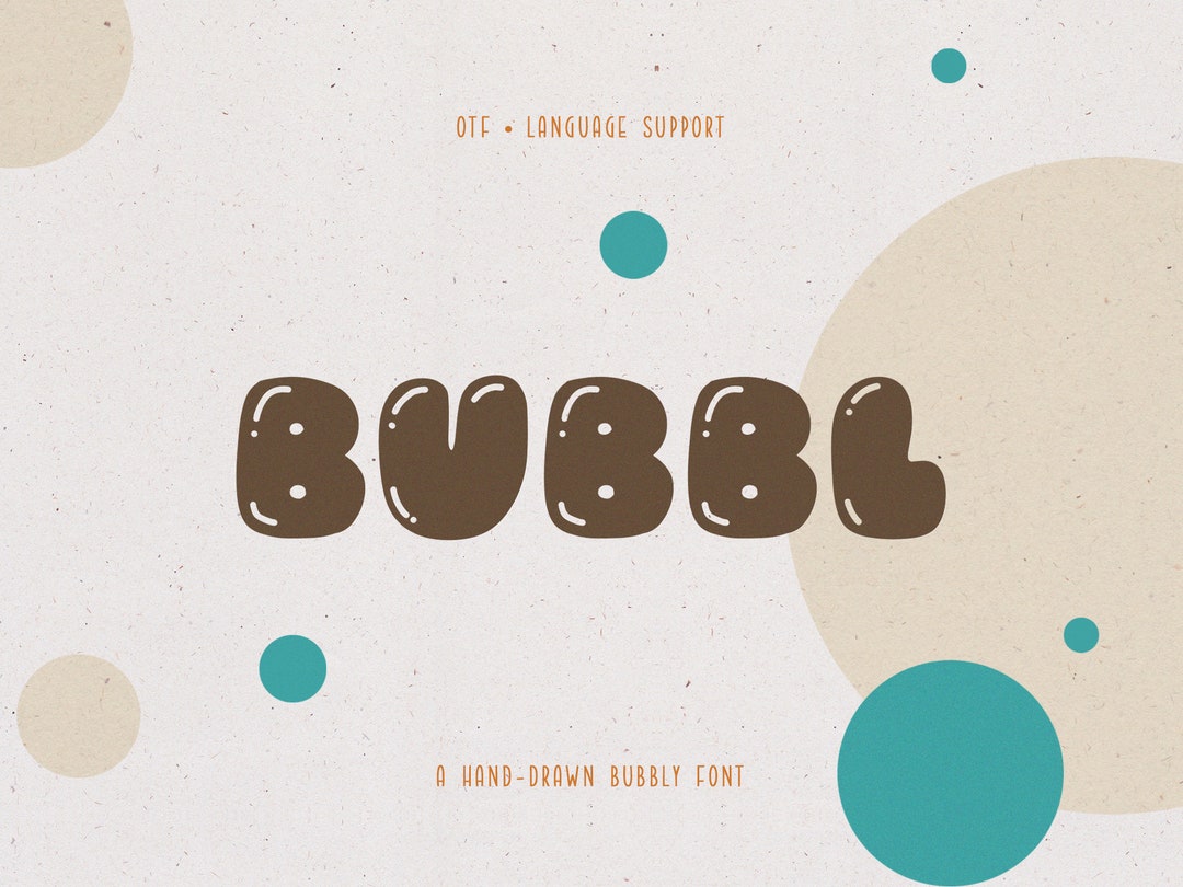 Bubbl Chunky Font DIGITAL DOWNLOAD Fun Cute Sans Serif Font - Etsy