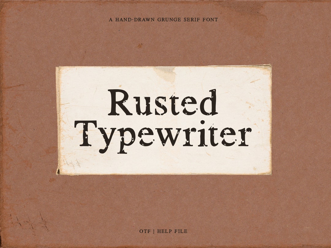Rusted Typewriter Font DIGITAL DOWNLOAD Serif Typeface - Etsy