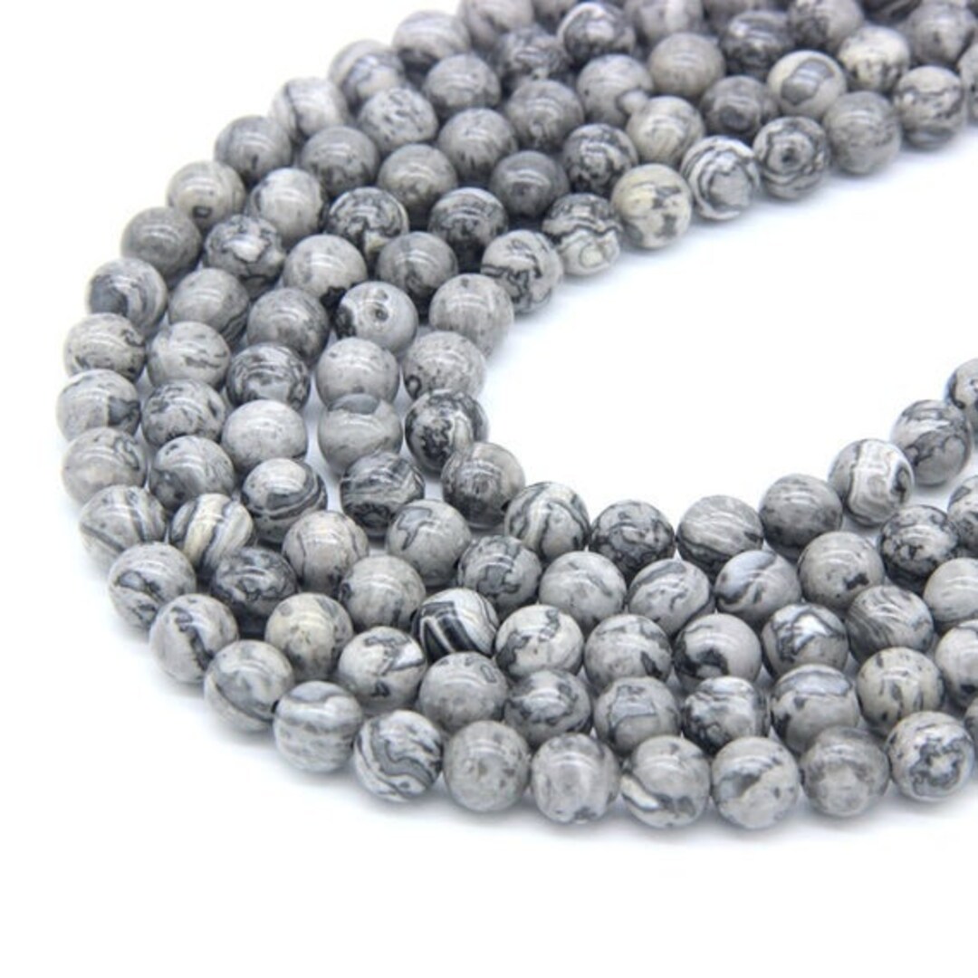 Genuine Map Jasper Beads 8mm. - Etsy