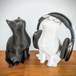 Cute Cat Headphone Stand Cat Headset Holder Kawaii Desk Decor Cat ...