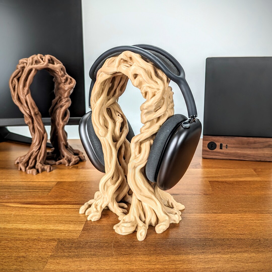 Wood Root Headphone Stand Plastic Tree Roots Headset Holder Natural ...