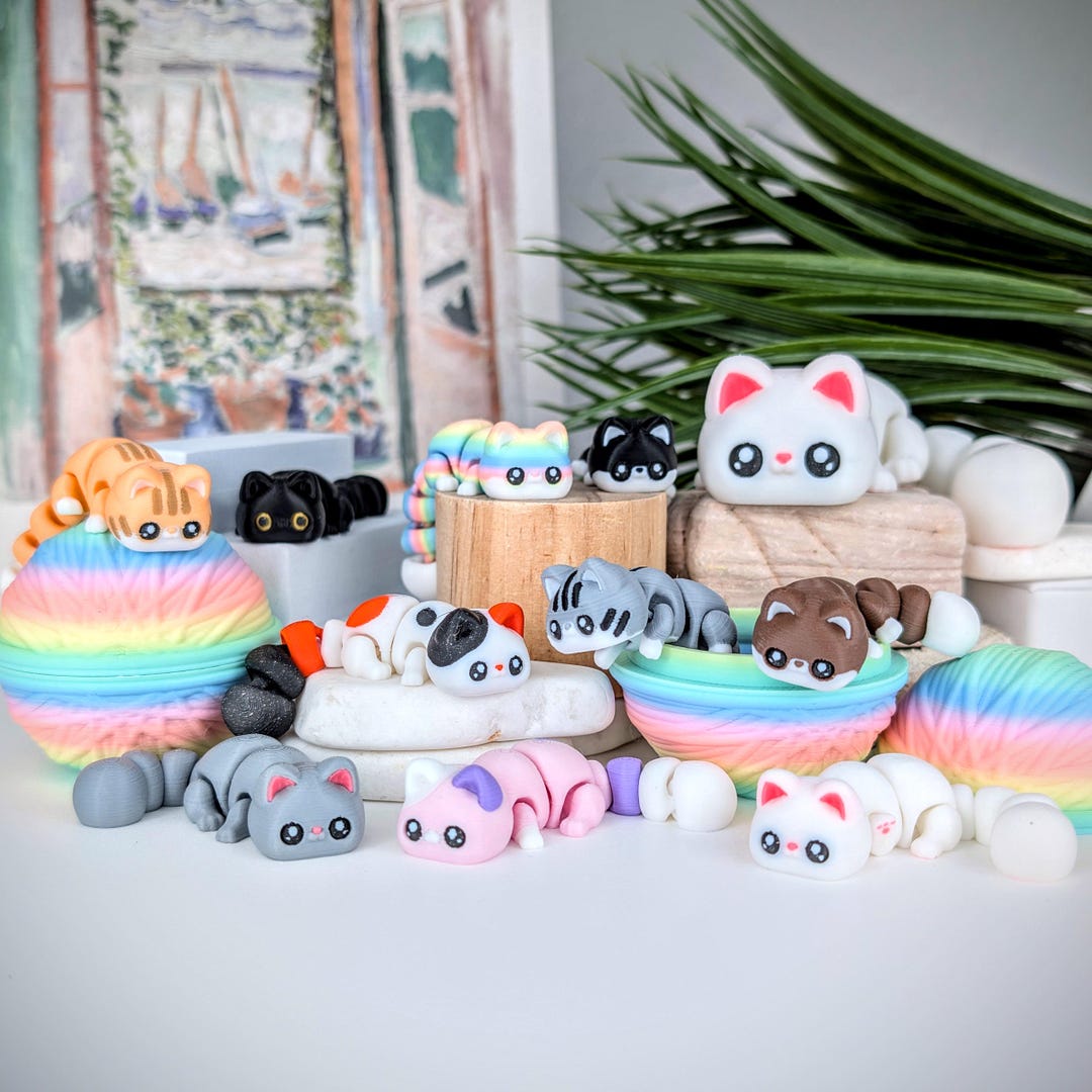 Cat Fidget, Kitten Flexi Toy, Articulating Fidget Toys, Desk Toy ...