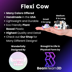 Kawaii Cow Fidget Toy, Highland Cow Articulating Sensory Toys, Desk Toy ...