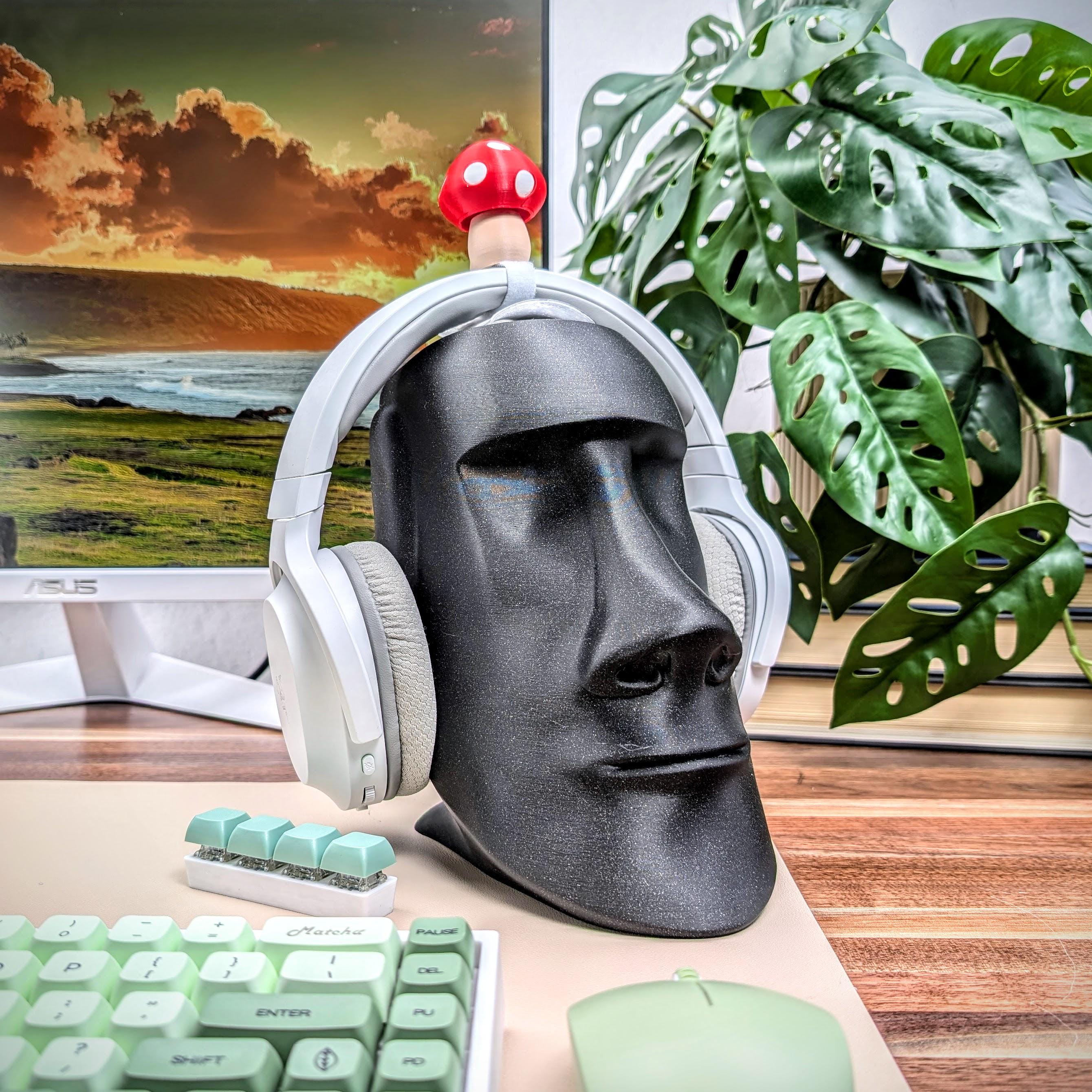 Moai Headphone Stand - Headset Holder - Sculpture Easter Island ...