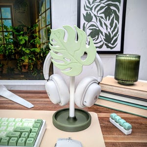 Cozy Headphone Stand, Monstera Wall Mountable Headset Holder, Flower ...