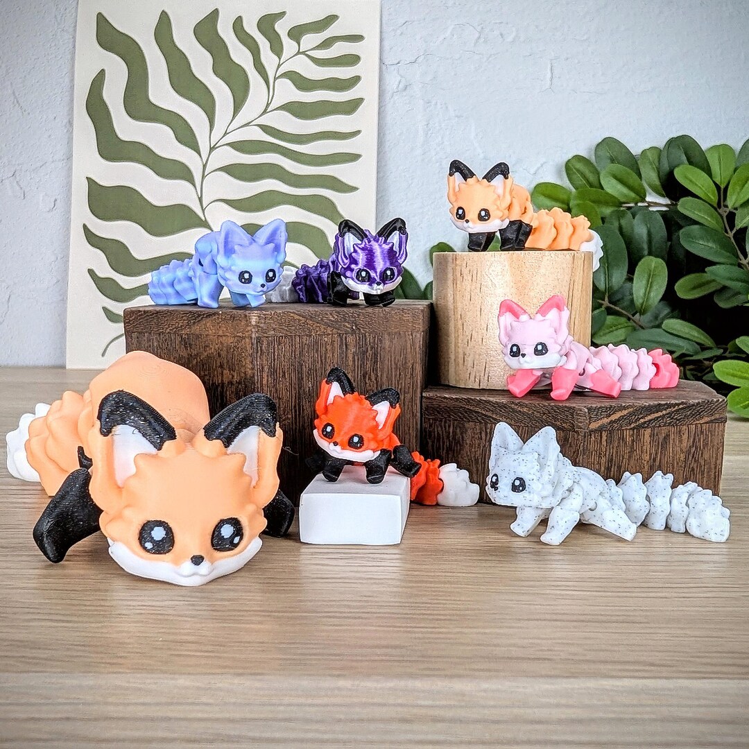 Fox Fidget Toys, Articulated Arctic Fox, Fidget Toy, Sensory Flexis ...