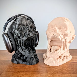 Zombie Head Headphone Stand Bust Headset Holder Horror Gamer Gift Desk ...