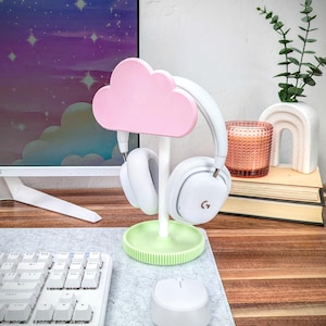 Cloud Headphone Stand, Minimal Wall Mountable Headset Holder, Cute ...