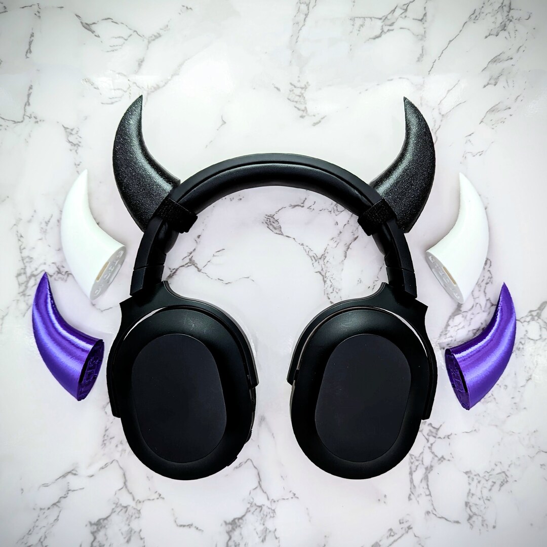 Horns for Headphones Demon Devil Cosplay Headset Horns for Streaming ...