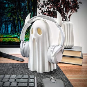 Ghost Headphone Stand - Cute Kawaii Ghost Headset Holder - Gaming Setup ...