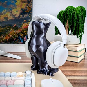 Cute Cat Headphone Stand - Cat Headset Holder - Kawaii Desk Decor - Cat ...