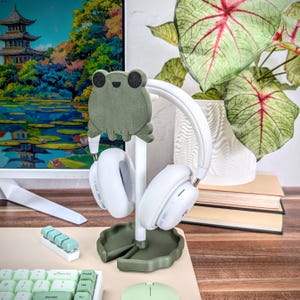 Frog Headphone Stand, Cute Headset Holder, Wall Mountable Headset ...