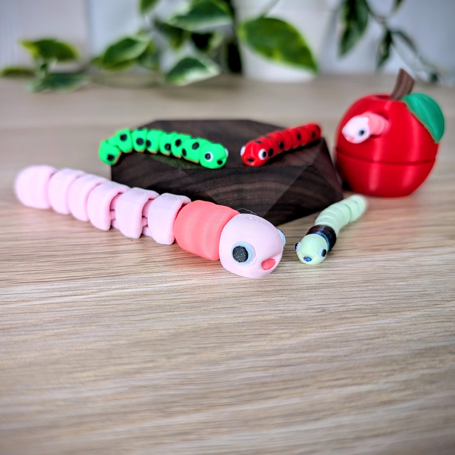 Worm Fidgets, Worm Fidget Toy With Apple, Gifts for Teachers ...