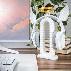Angel Wings Headphone Attachment - Headset Ears and Horns Gaming and ...