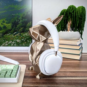 Bunny Headphone Stand - Rabbit Headset Holder - Kawaii Desk Decor ...