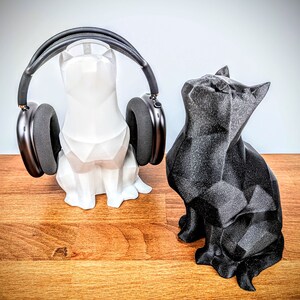 Cute Cat Headphone Stand Cat Headset Holder Kawaii Desk Decor Cat ...
