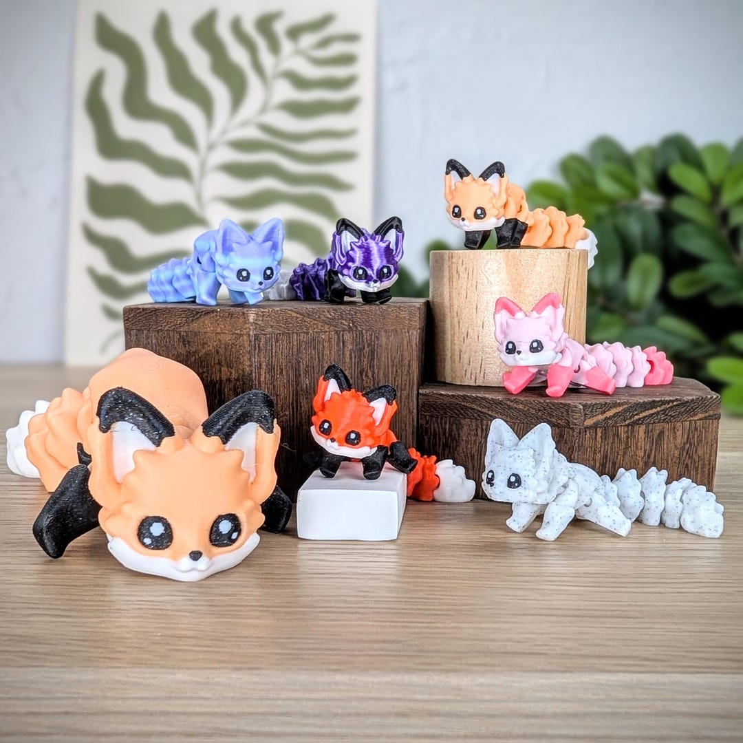 Fox Fidget Toys, Articulated Arctic Fox, Fidget Toy, Sensory Flexis ...
