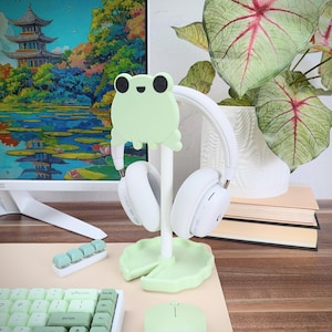 Frog Headphone Stand, Cute Headset Holder, Wall Mountable Headset ...