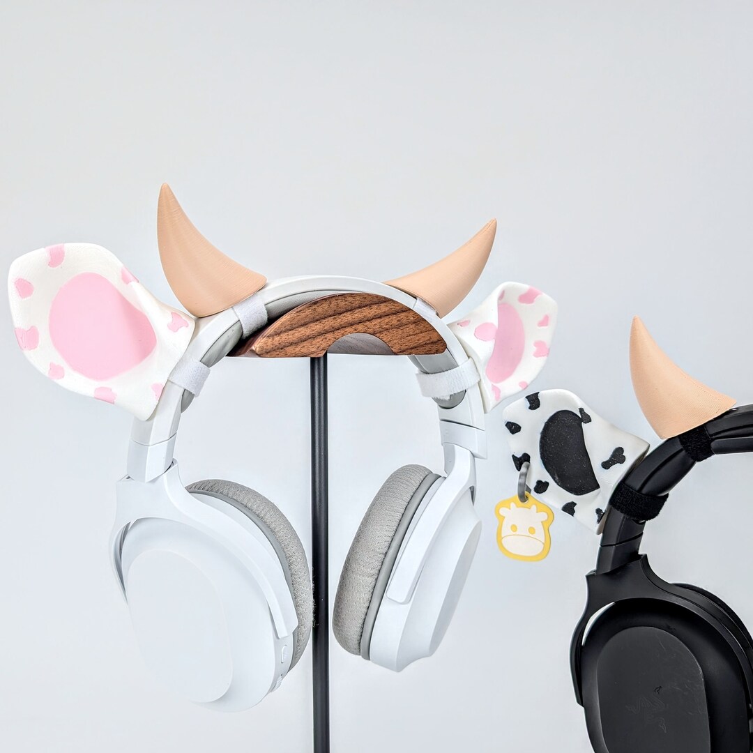 Cow Ears for Headphones, Headset Horns, Gamer Headphone Attachments ...