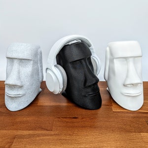 Moai Headphone Stand Headset Holder Sculpture Easter Island Gaming ...