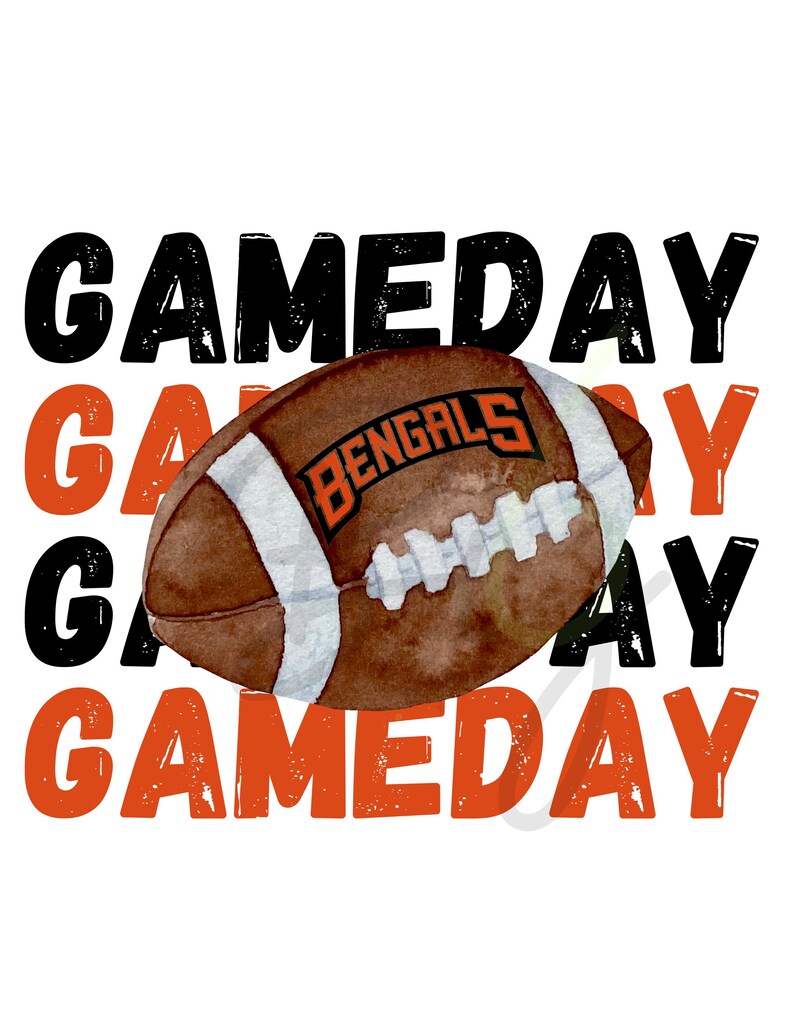 Game Day Bengals PNG ONLY - Etsy