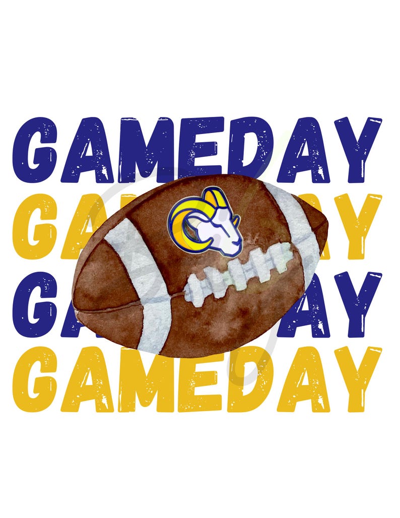 Game Day Rams PNG ONLY - Etsy