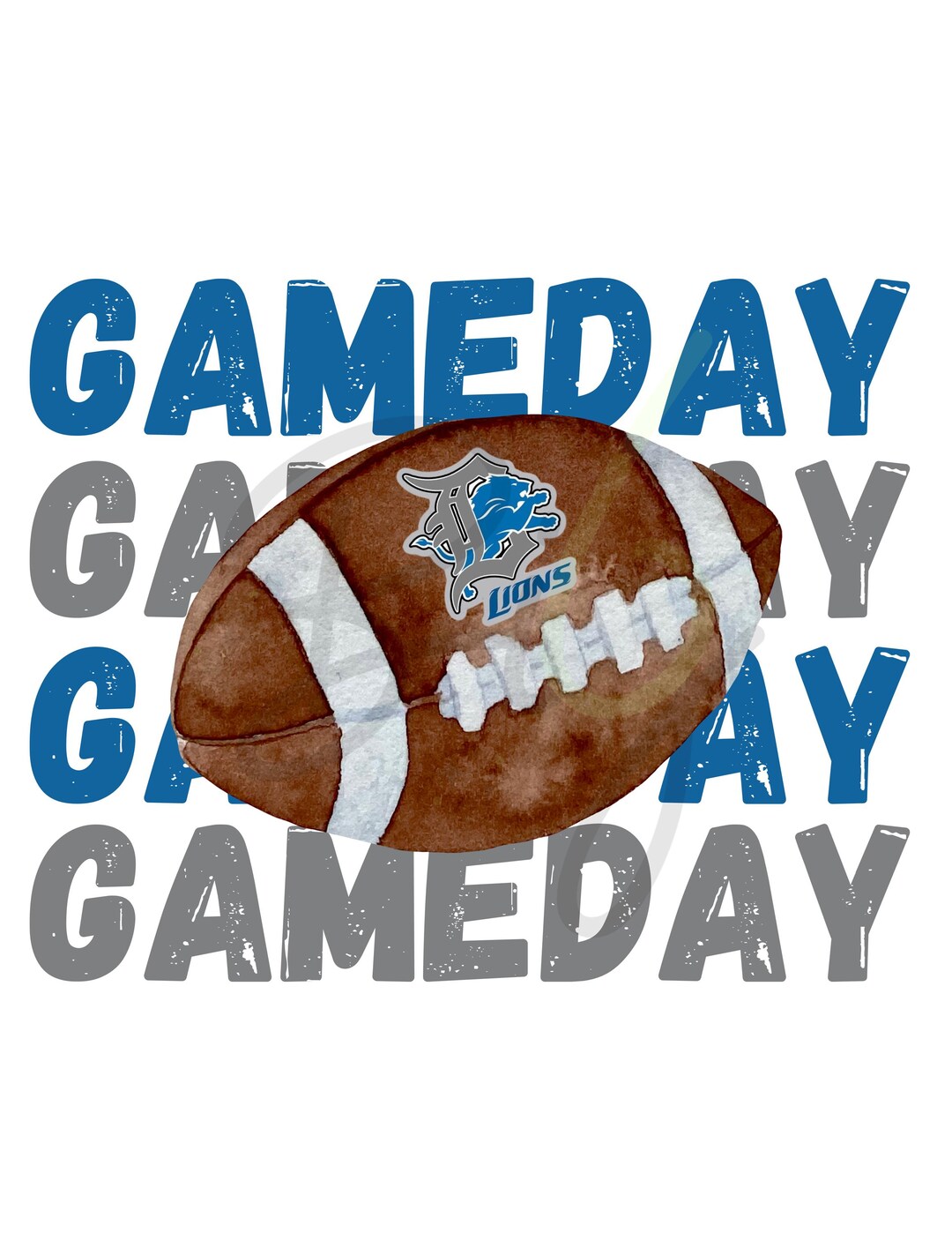 Game Day Lions PNG ONLY - Etsy