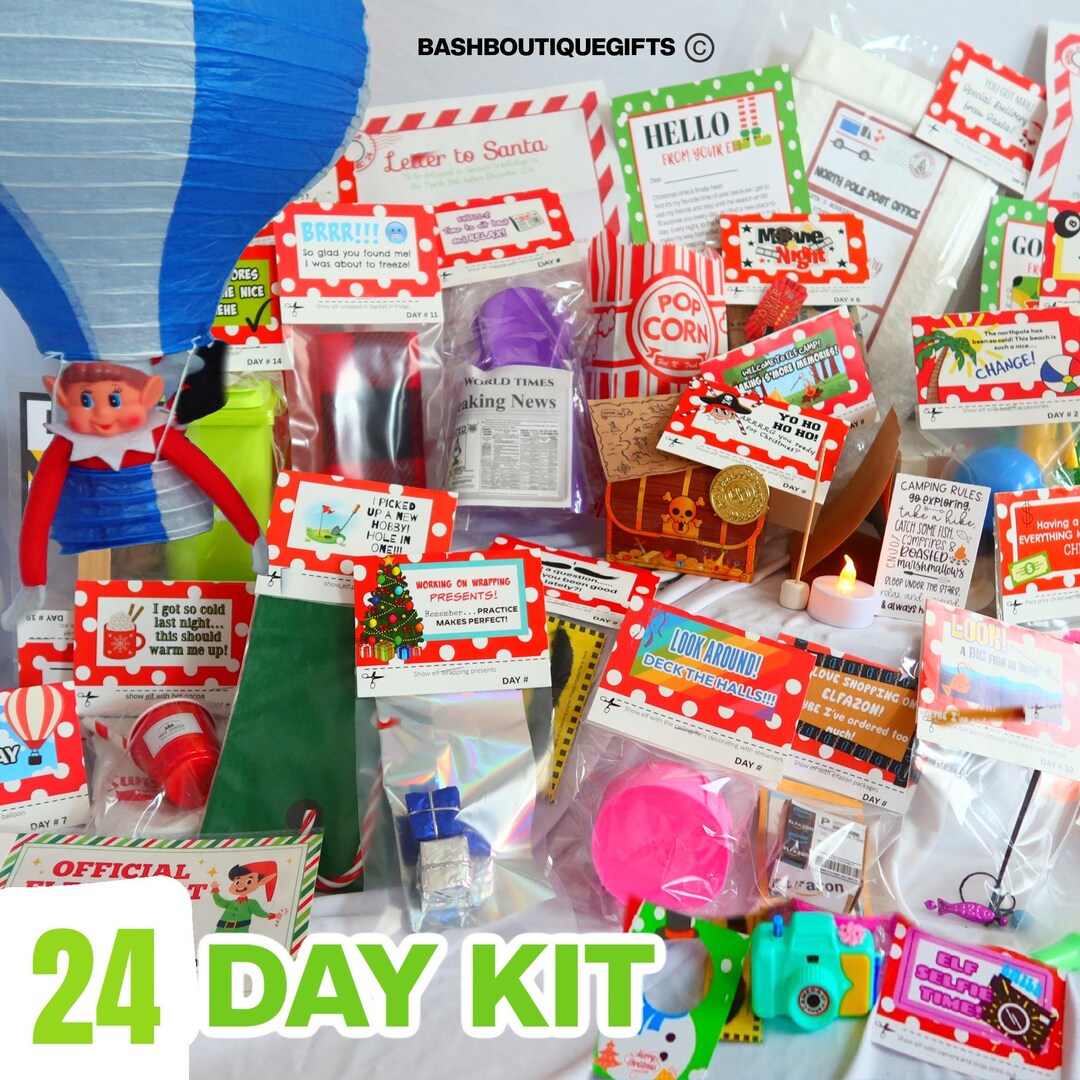 ELF Kit 2024 24 DAY Kit Christmas Best Seller Elf Antics Elf Activities ...