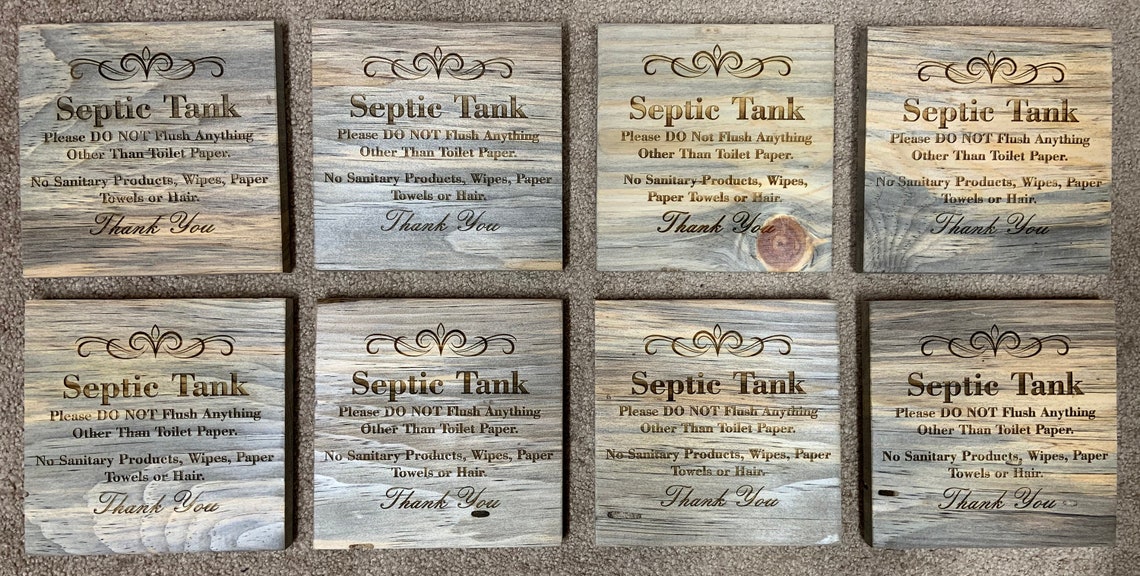 Rustic Septic Tank Bathroom Sign - Etsy