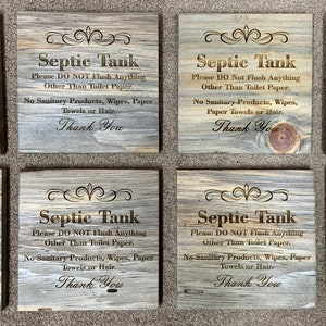 Rustic Septic Tank Bathroom Sign - Etsy