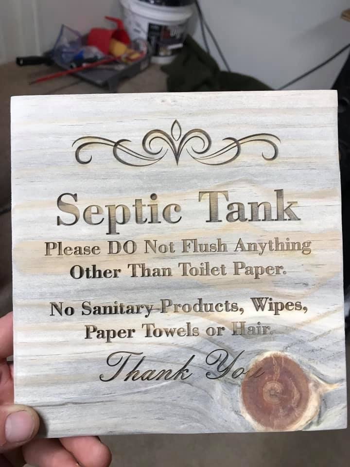 Rustic Septic Tank Bathroom Sign - Etsy