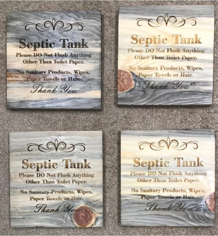Rustic Septic Tank Bathroom Sign - Etsy