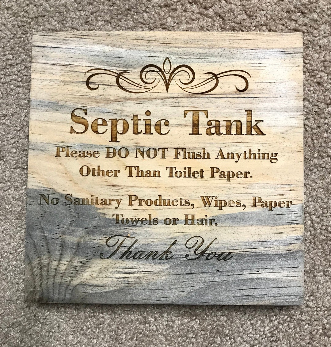 Rustic Septic Tank Bathroom Sign - Etsy