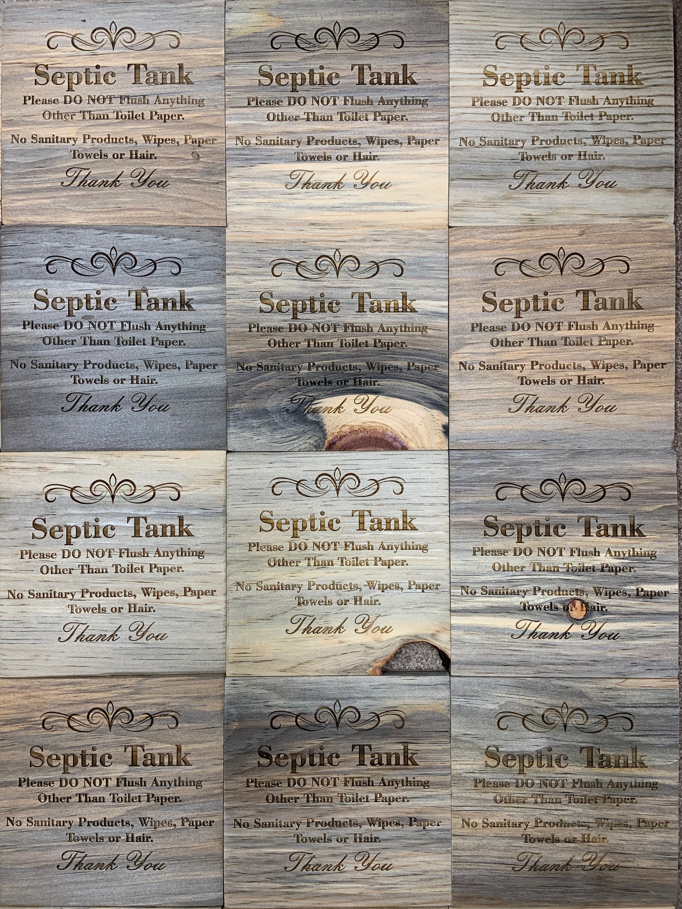 Rustic Septic Tank Bathroom Sign - Etsy