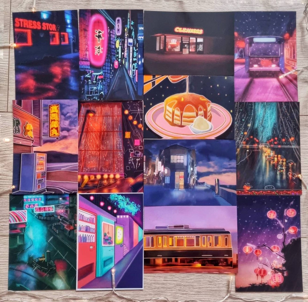 13 Postcards / Digital Drawing / Anime Style / Japanese/ Korean ...