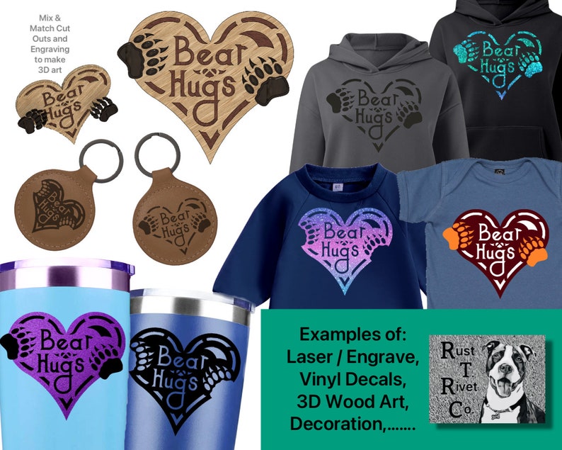 Bear Hugs Design Set - SVG DXF PNG (digital Files) - Etsy