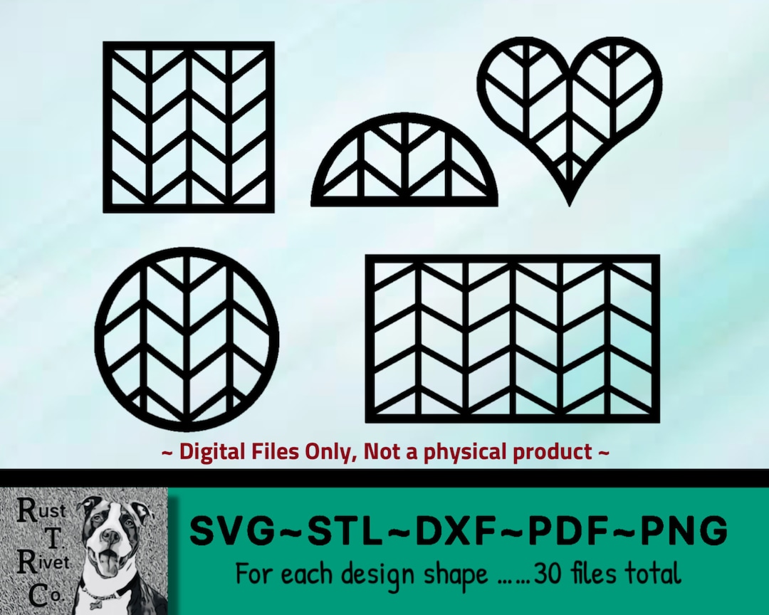 Chevron Shape Design Set - SVG STL DXF (2D/3D) (digital Files) - Etsy