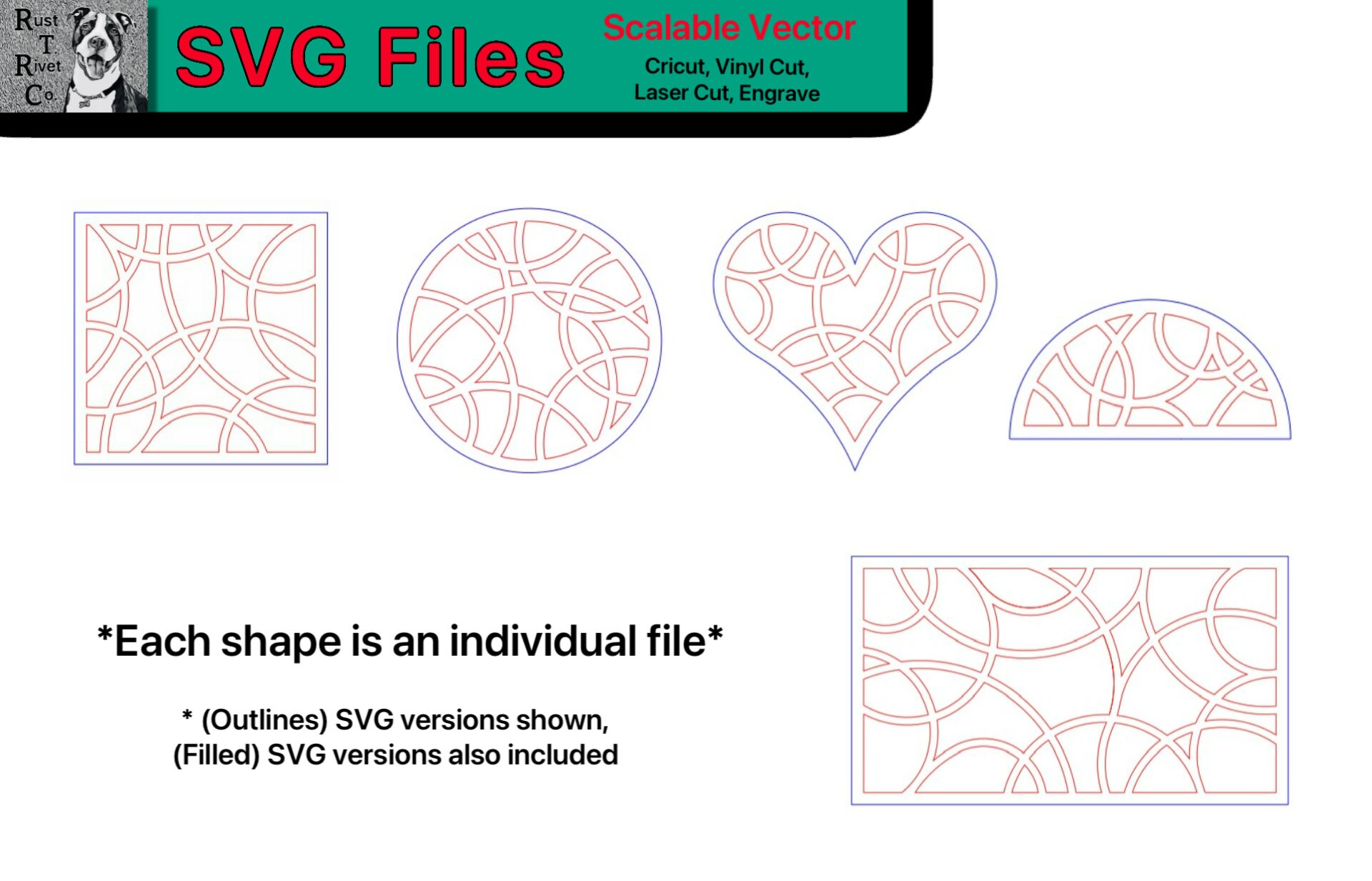 Fancy Shape Design Set - SVG STL DXF (2d/3d)(digital Files) - Etsy