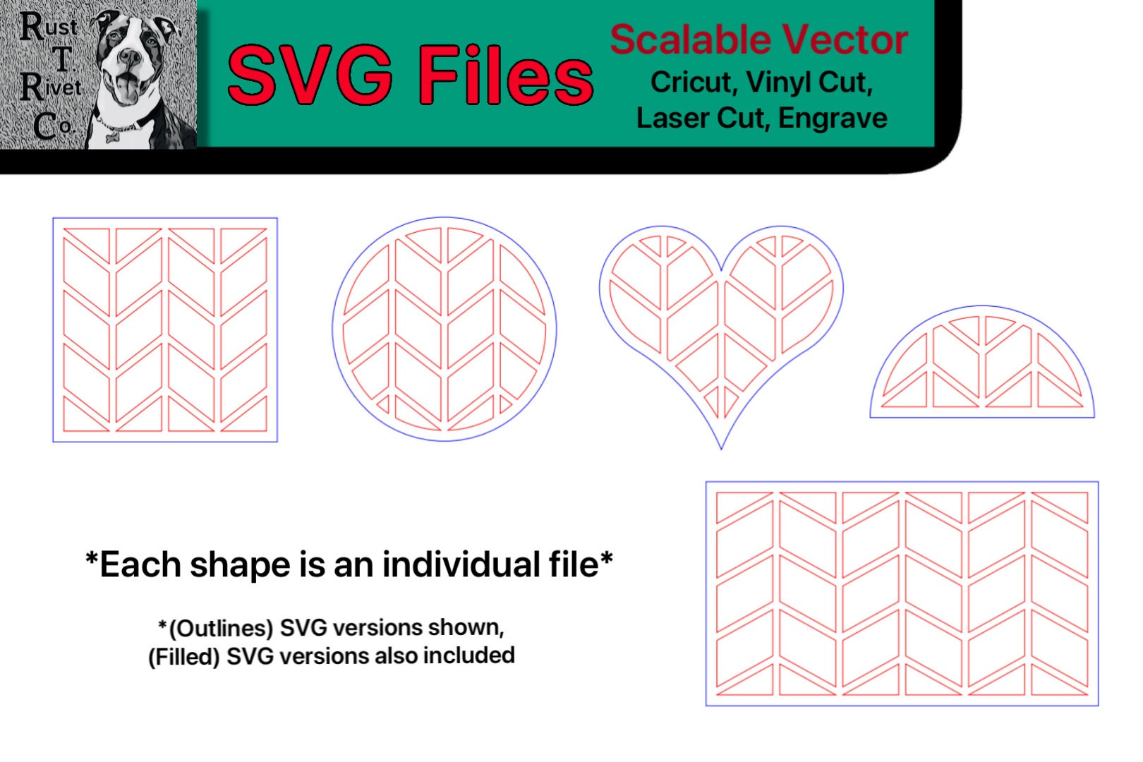 Chevron Shape Design Set - SVG STL DXF (2D/3D) (digital Files) - Etsy