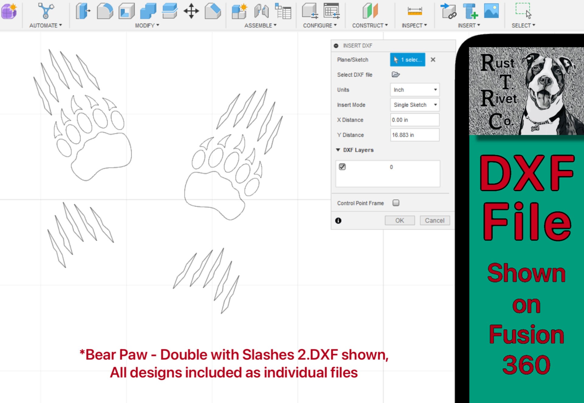 Bear Paw - Digital File Design Set - SVG DXF PNG - Etsy
