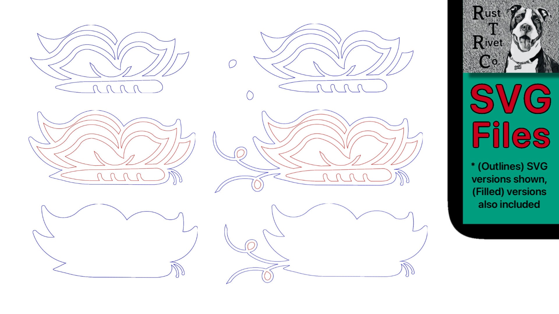 Round Wing Butterfly Design Set - SVG DXF PNG (digital Files) - Etsy
