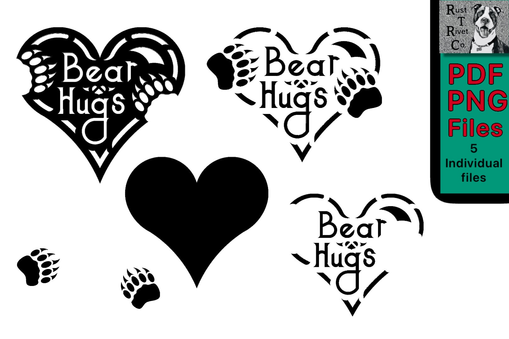Bear Hugs Design Set SVG DXF PNG digital Files - Etsy